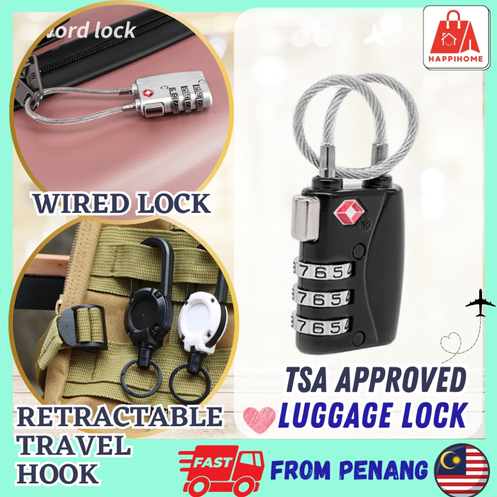 Anti-theft Luggage Lock 4 Digit Combination Password TSA Approved ...
