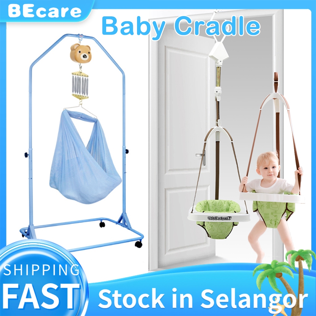 Baby Spring Cot Stand Baby Cradle / Buaian Bayi / Baby Comel Electronic ...