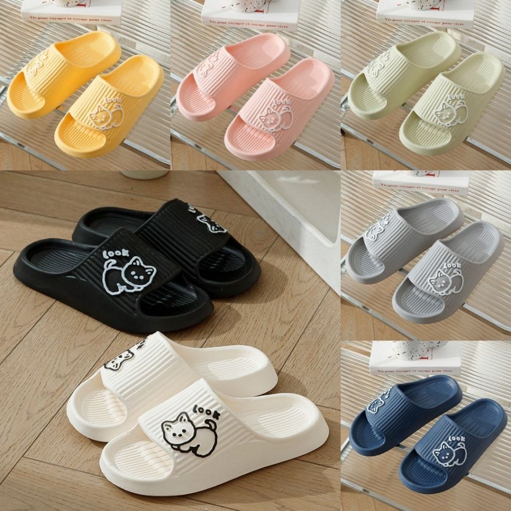 Indoor Slippers Sandals Beach Cat Kitten Cute EVA Rubber Waterproof ...