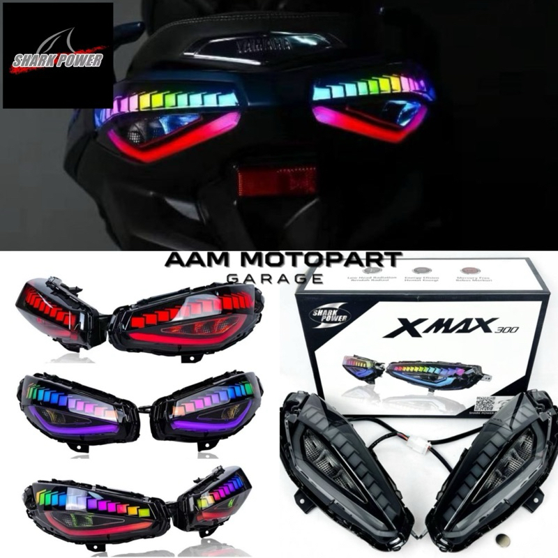 XMAX V2 LED TAIL LAMP RGB RUNNING LIGHT LED BRAKE XMAX V2 LAMPU XMAX V2 ...
