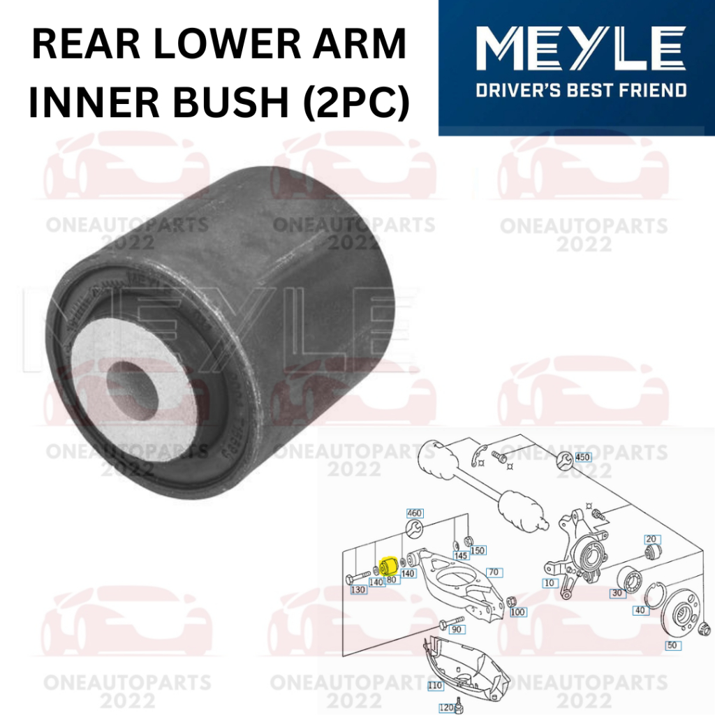MEYLE GERMANY REAR LOWER ARM INNER BUSH (2PC) MERCEDES BENZ W203 CLK ...