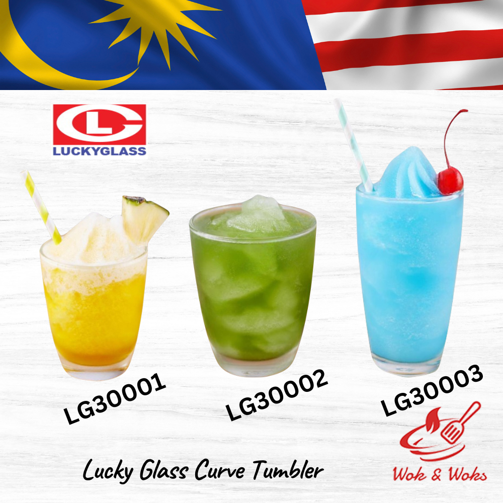 Lucky Glass Brand Glass Curve Tumbler / Tumbler Lengkung Kaca Jenama Lucky Glass | Shopee Malaysia