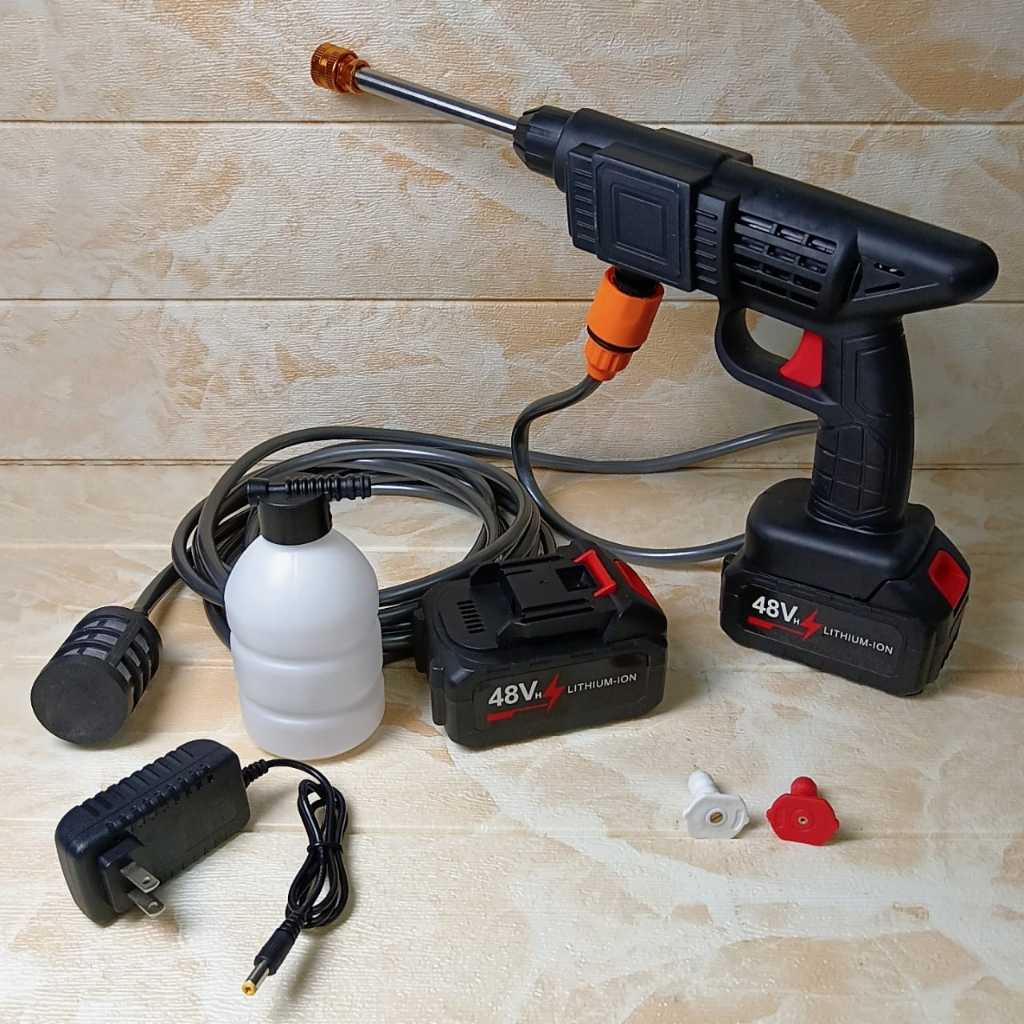48VF cordless water jet high pressure/ bateri lithium /spray gun with ...