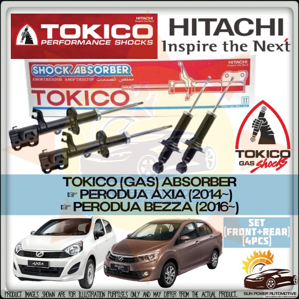 TOKICO TKC Perodua Axia D87A / Bezza 1.0 1.3 Gas Shock Strut Absorber ...