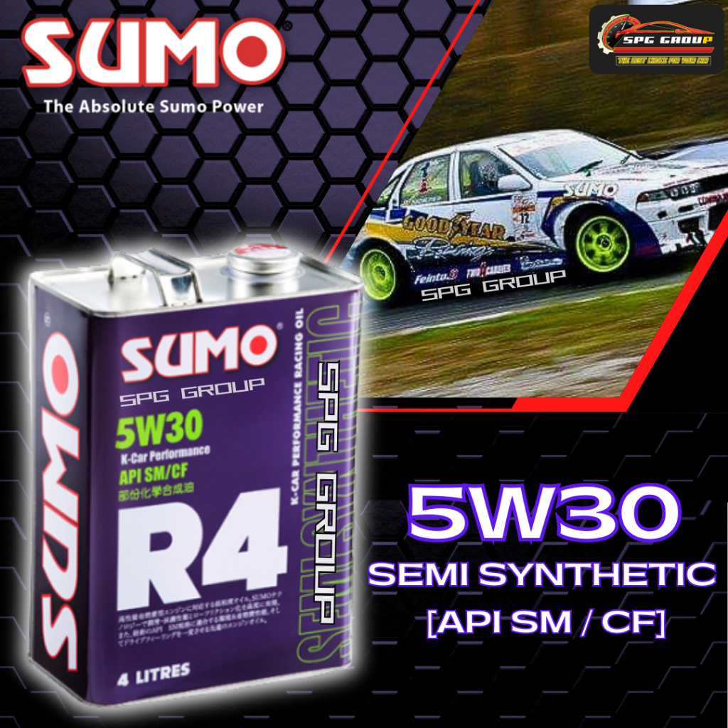 SUMO R4 K-CAR PERFORMANCE SEMI SYNTHETIC 5W30 ENGINE OIL 4 LITERS ...