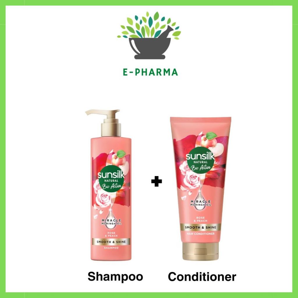 SUNSILK Natural Bio Active Smooth & Shine Hair Shampoo 330ml ...