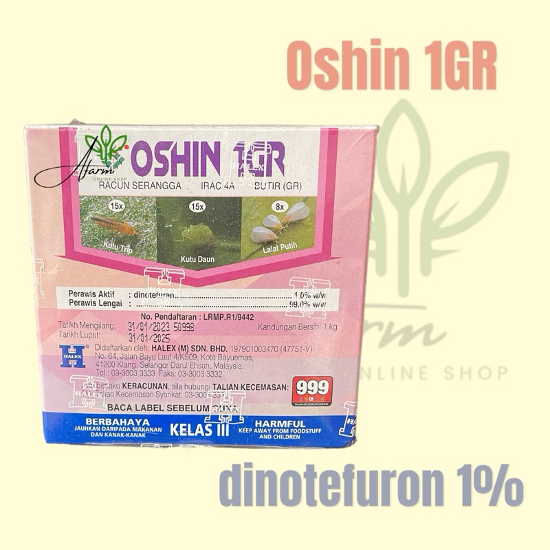 Oshin 1GR 1Kg/Racun serangga/dinotefuron 1%/Ganti furan/Furadan ...