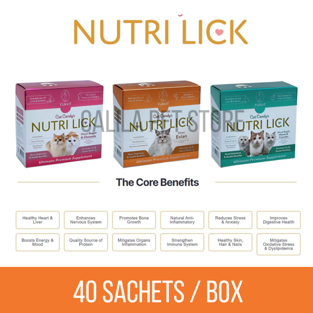 Nutri Lick Cat Healthy Supplement/ Suplemen Kucing Nutri Lick (Furvit ...