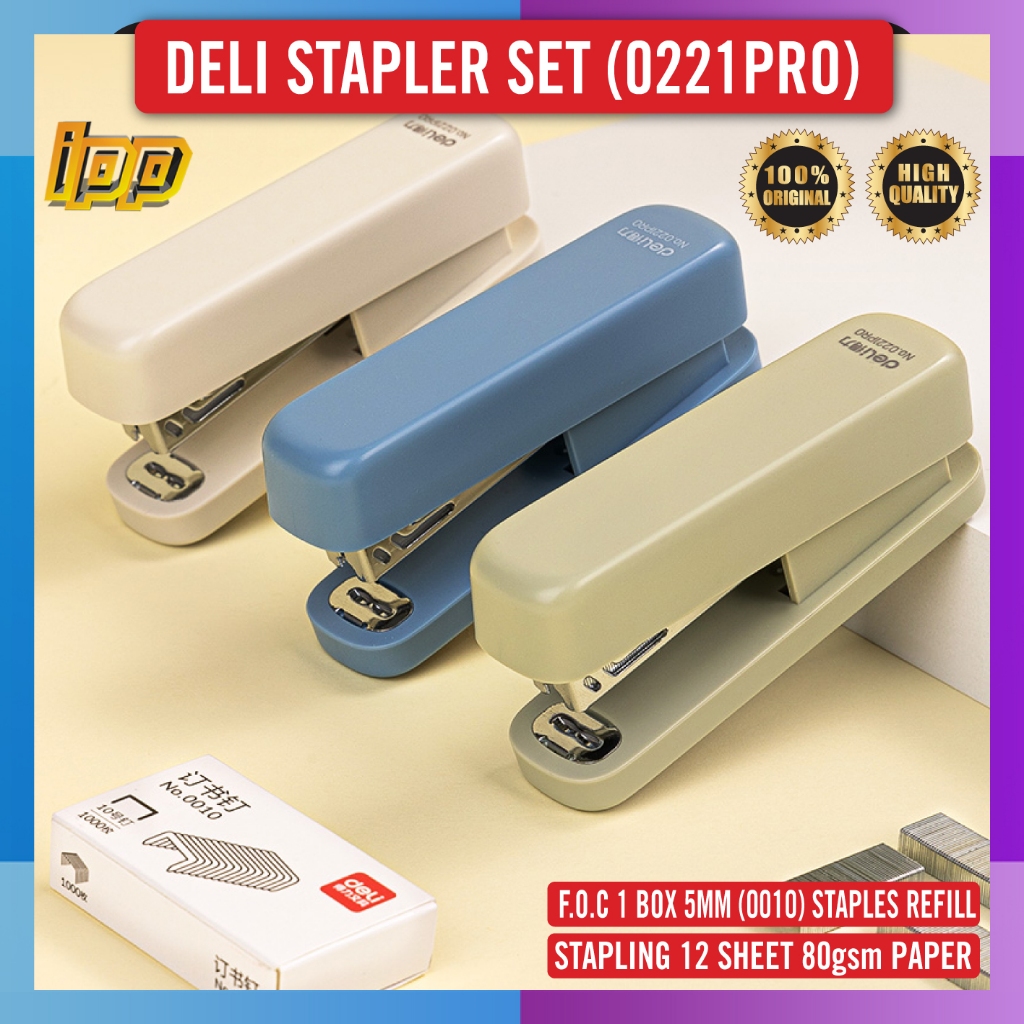 Deli Stapler Set 0221PRO / High Quality Stapler Set (Free 1 box 0010 ...
