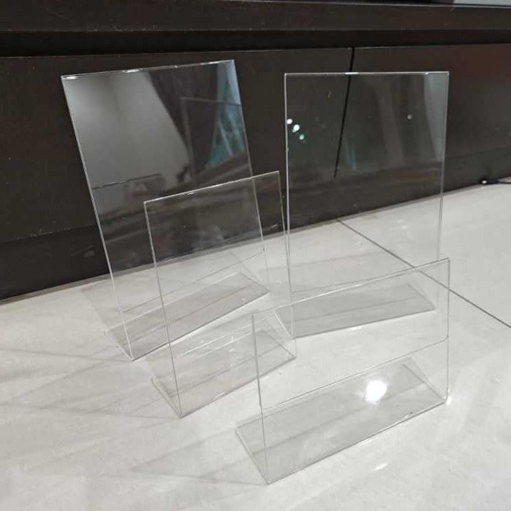 Acrylic Stand ( A4 A5 Size) Acrylic L-Shape Display Stand, L Shape ...
