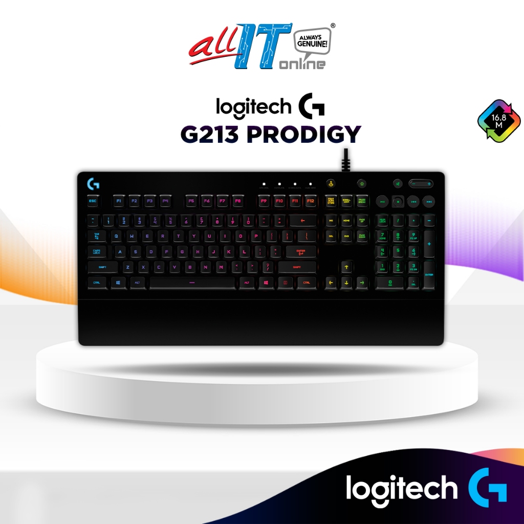 Logitech G213 PRODIGY RGB Wired Gaming Keyboard | Dedicated Media ...