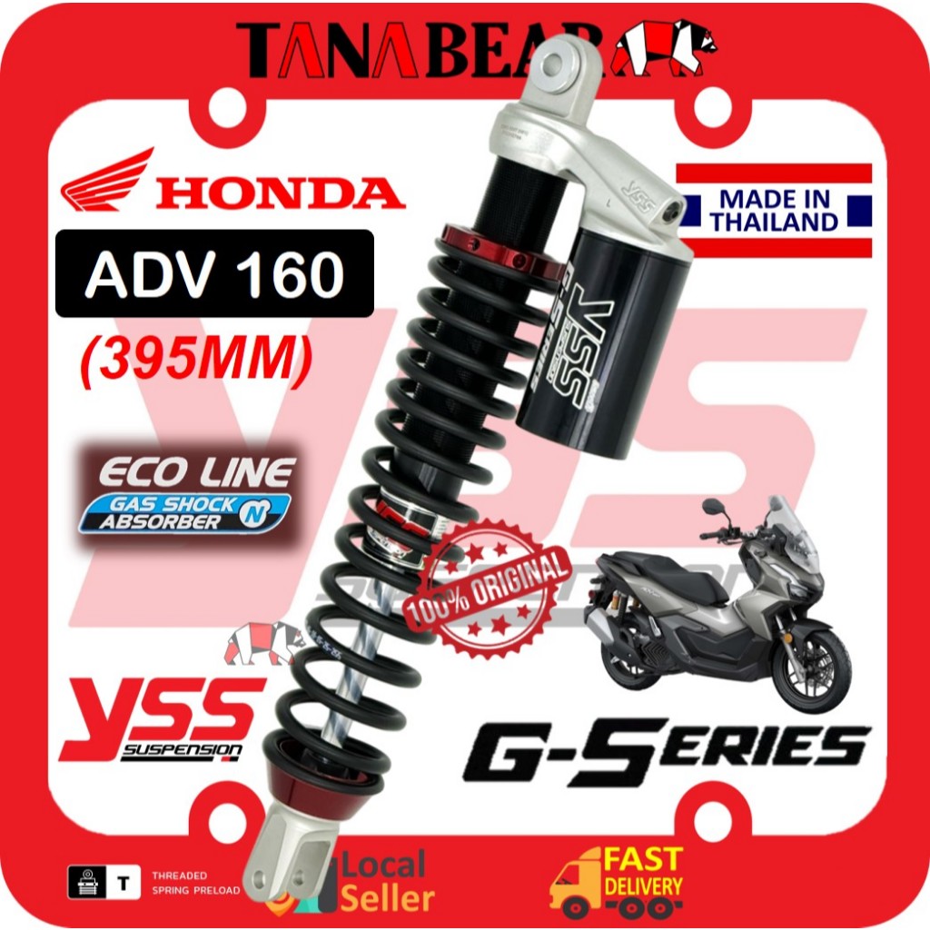 YSS ADV160 (395MM) Eco Line G-Series. Adjustable absorber monoshock ADV 160 Honda, Original YSS ...
