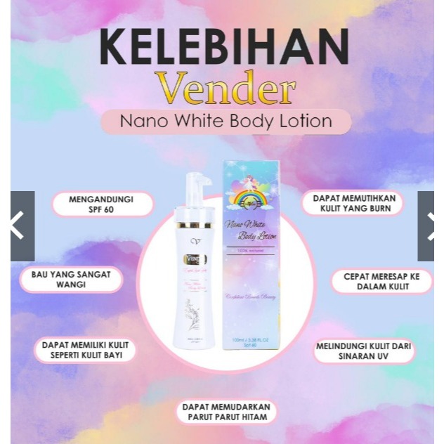 SALE VENDER NANO WHITE BODY LOTION 100ML SPF50 AV | Shopee Malaysia