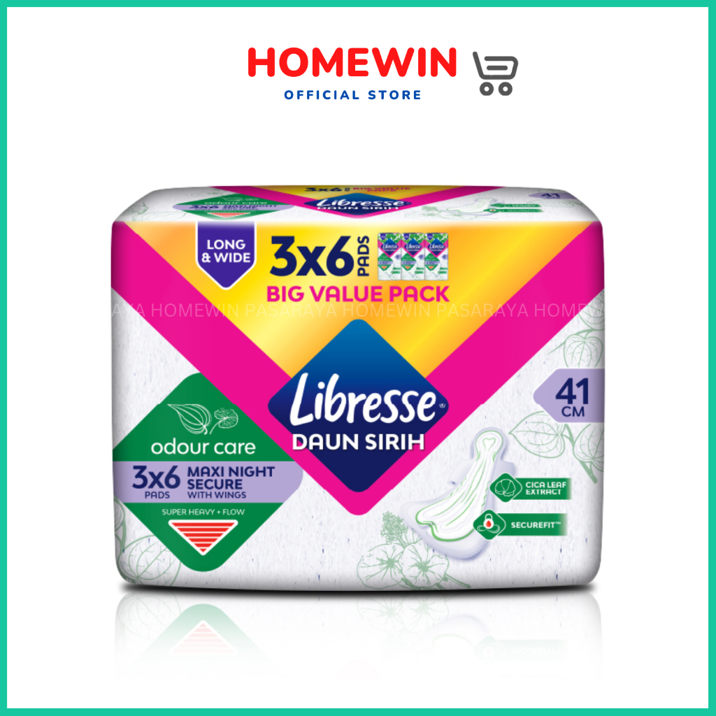Libresse Daun Sirih Maxi Wings 41cm (3 x 6 Pads) | Shopee Malaysia