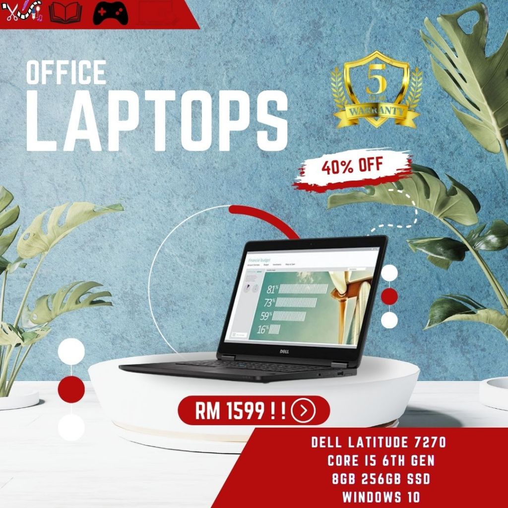 DELL LATITUDE 7270 i5 (Laptop Murah) | Shopee Malaysia