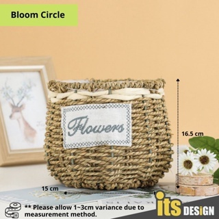 🍇 Pasu Bakul Bunga Rotan Hiasan Dalam Rumah Basket Rattan Bamboo Vase ...
