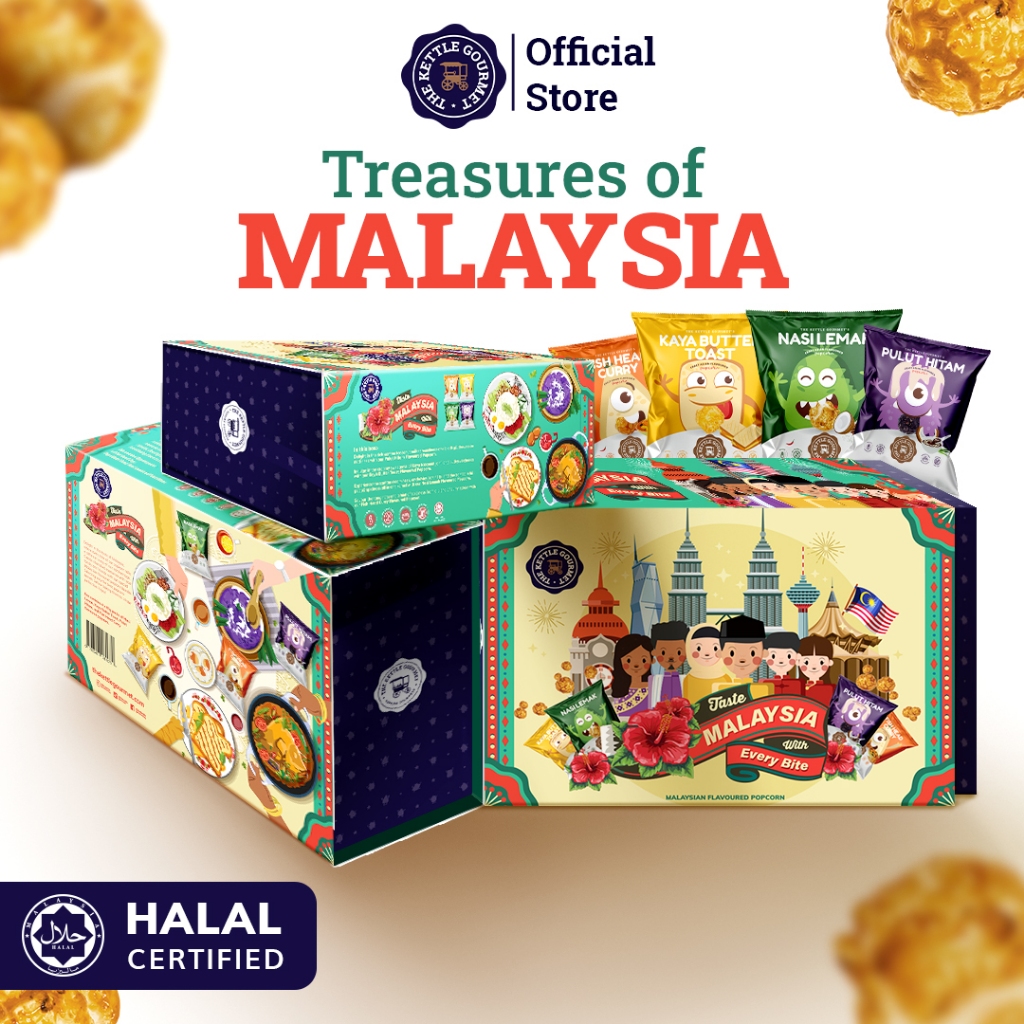 The Kettle Gourmet Treasures of Malaysia Popcorn Merdeka Gift Box (4 ...
