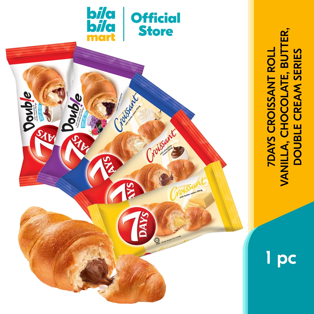 7DAYS Croissant Roll with Cream Filling (Butter Cream, Chocolate ...