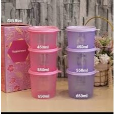 Tupperware Snack N All Gift Set 6pcs Container 450ml 550ml 650ml | Shopee Malaysia