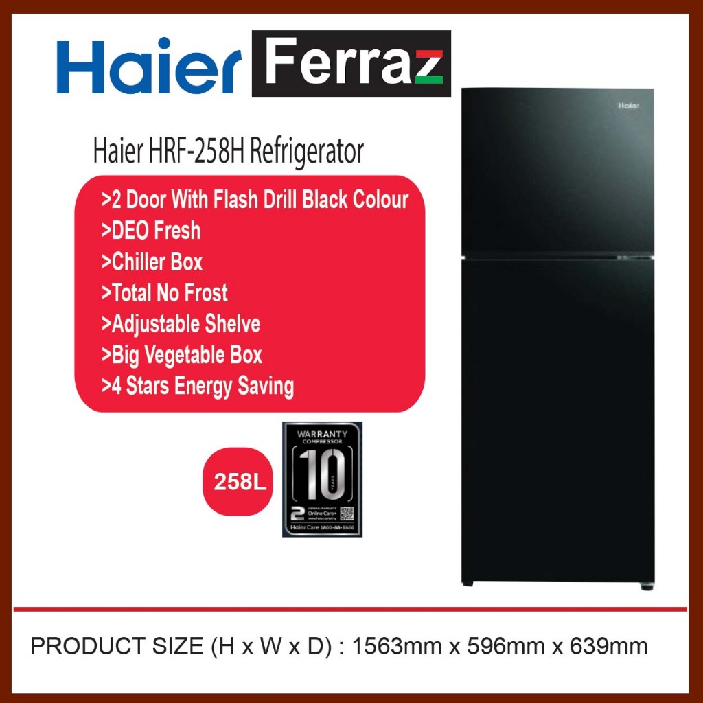 Haier HRF-258H 258L 2 Door Refrigerator | Shopee Malaysia