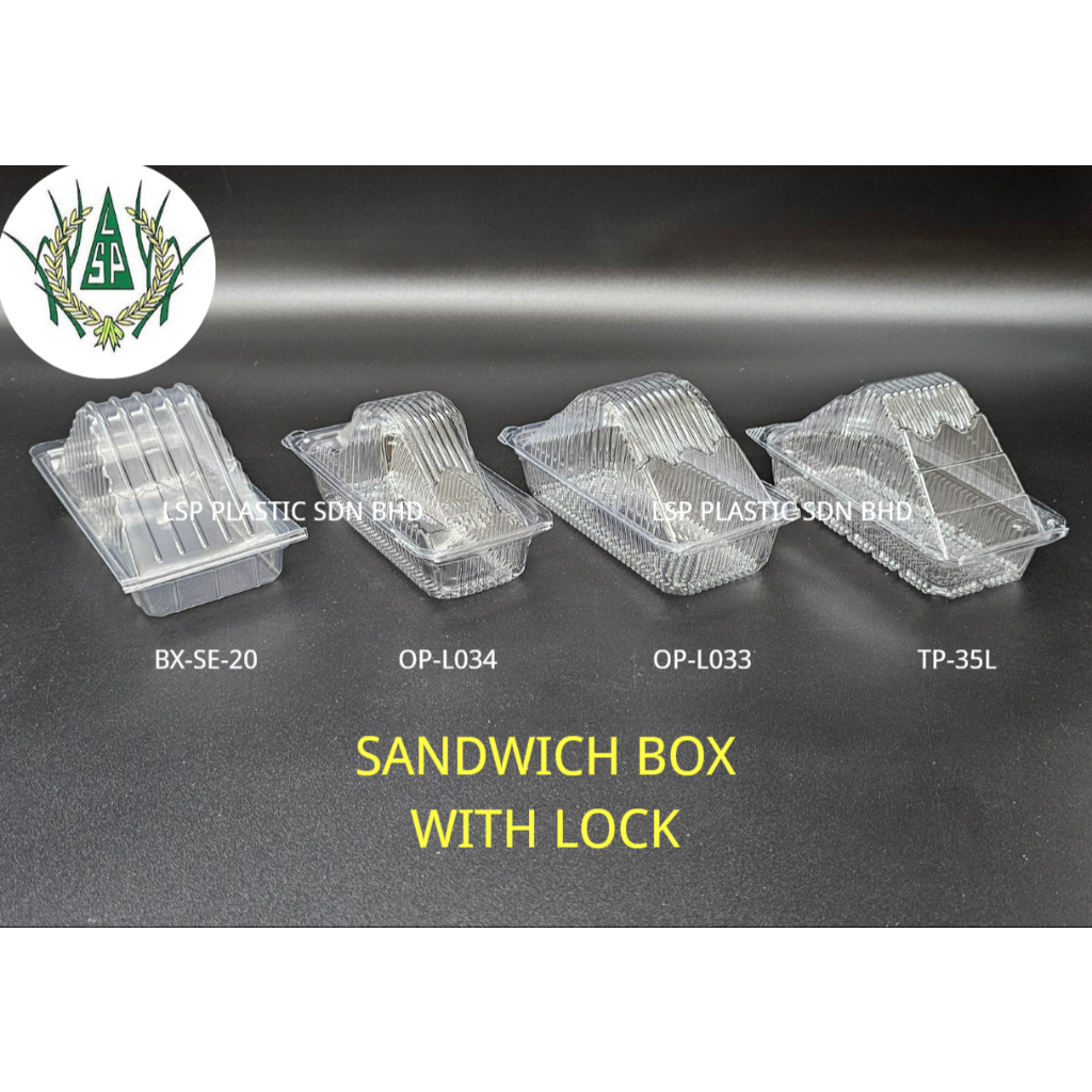 Disposable Sandwich Box / Clear Food Box SW OP-L033 / L034 [50pcs± /100pcs± ] SHANGWEI | Shopee ...
