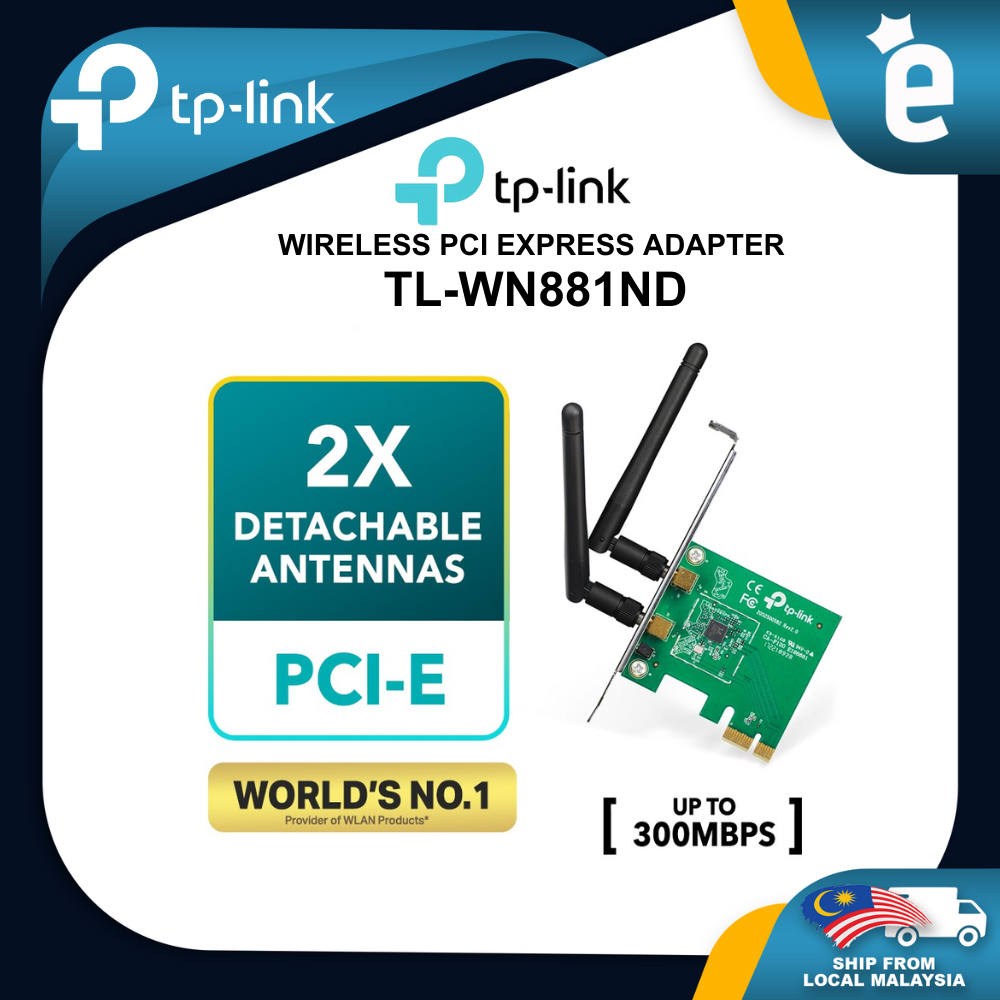TP-Link 300Mbps Wireless PCI Express Adapter TL-WN881ND | Shopee Malaysia