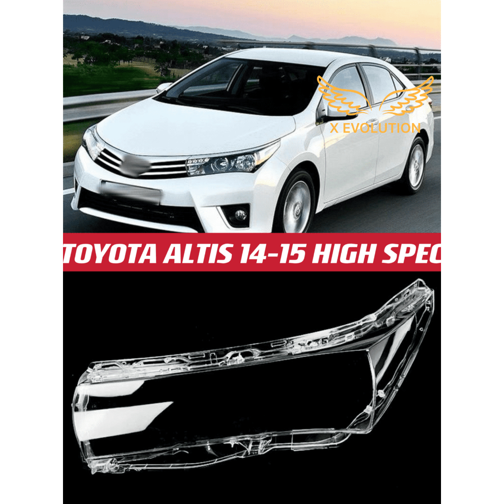 TOYOTA ALTIS 14 15 HIGH SPEC HEADLAMP COVER / HEADLIGHT COVER LENS ...