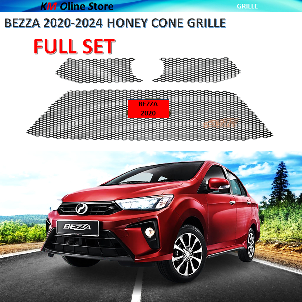 Perodua Bezza 2020-2024 Ready Cut Honeycomb Grill Full Set Top Bottom ...
