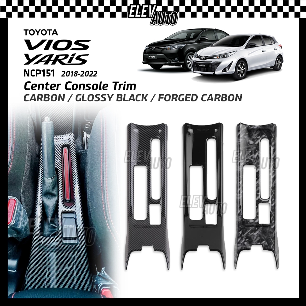 Toyota Vios NCP 151 / Yaris 2018-2022 Center Console Panel Trim Carbon ...