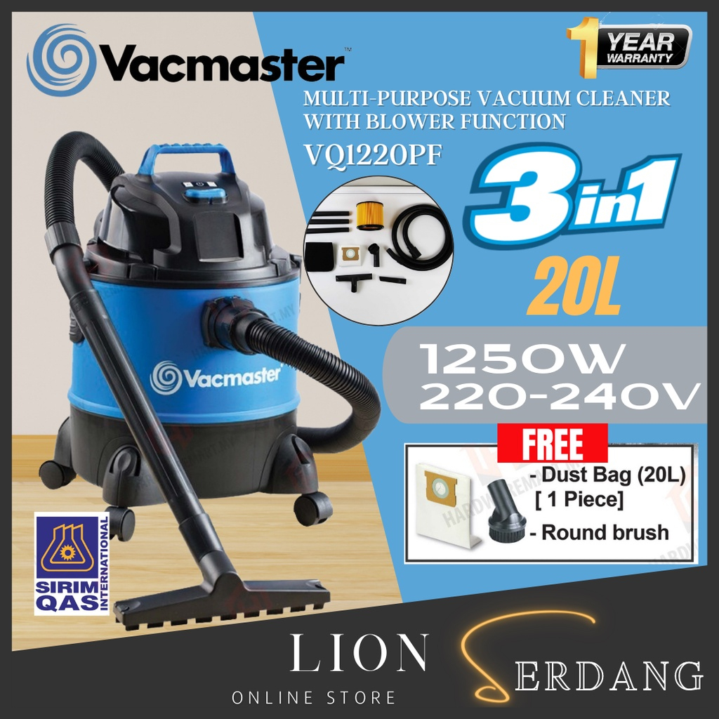 VACMASTER COMMERCIAL GRADE 20L WET/DRY Multi-purpose VACUUM CLEANER ...