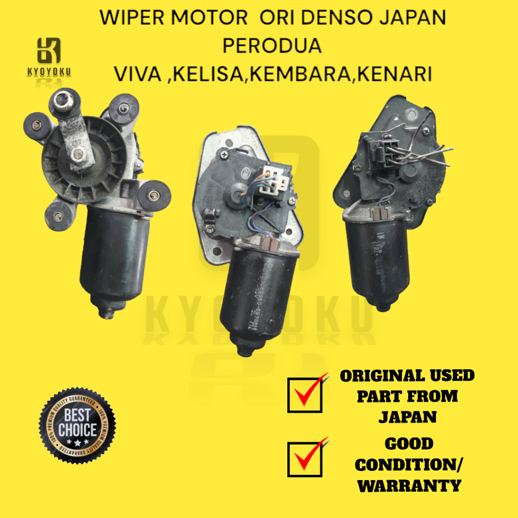 WIPER MOTOR PERODUA VIVA KELISA L7 L9 KENARI KEMBARA WIPER MOTOR ORI ...