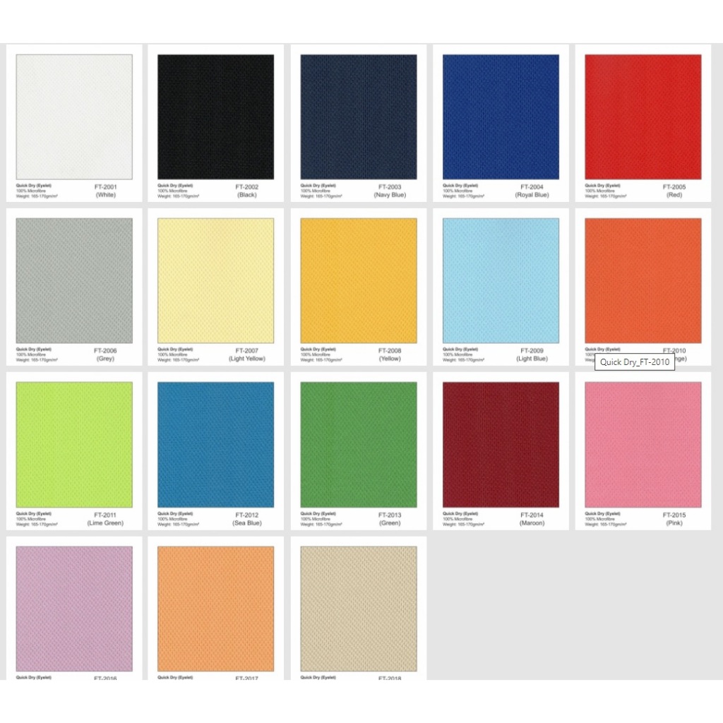 Fabric: Microfibre Quick Dry (Eyelet) | Shopee Malaysia