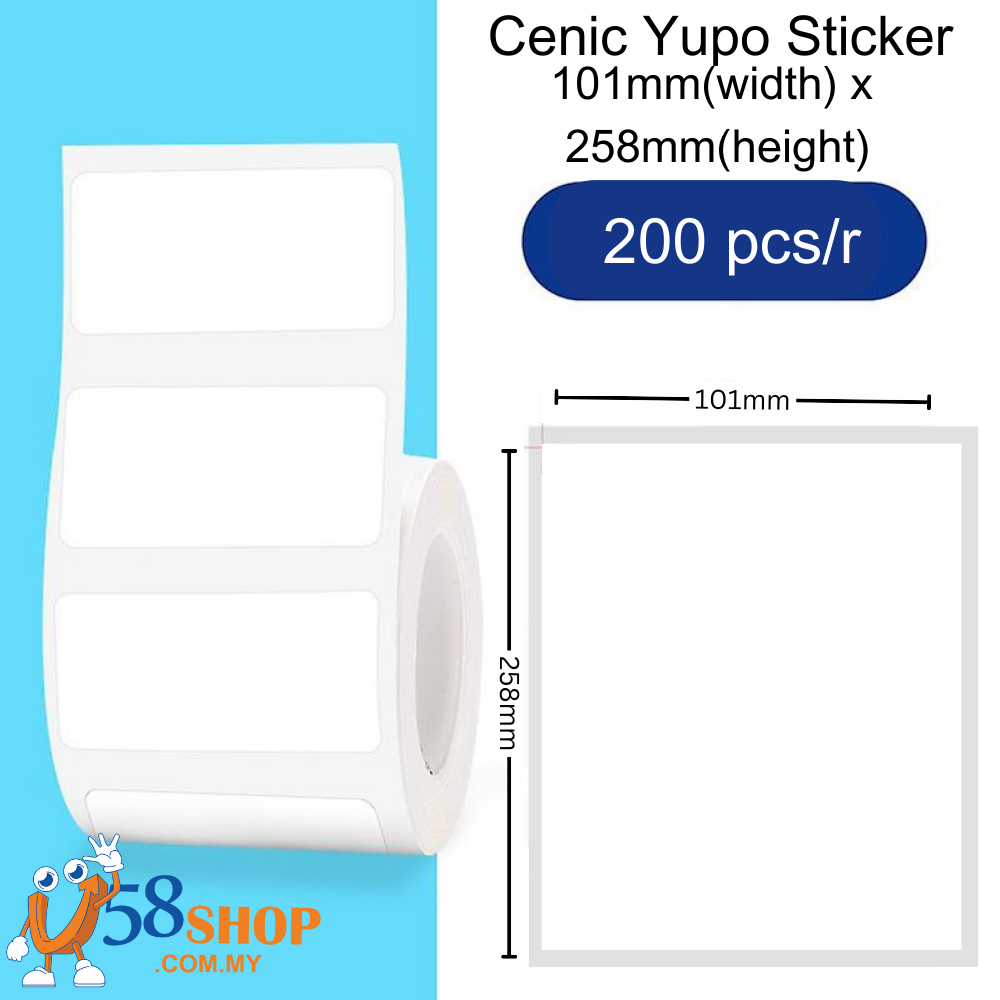 Barcode Label Sticker Cenic Yupo Sticker 101x258 | Shopee Malaysia