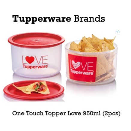 Tupperware Love One Touch Topper (2) 950ml OR Purple & Blue OR Blue ...