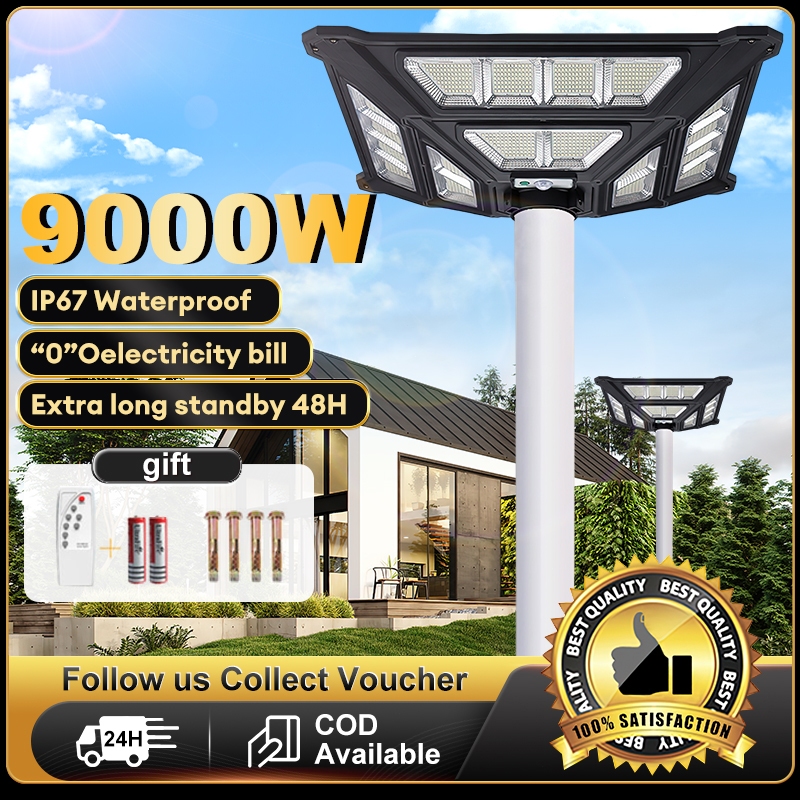 Lampu Solar Light Outdoor lighting 8000W UFO Solar LED Street Light Waterproof IP67 Solar ...