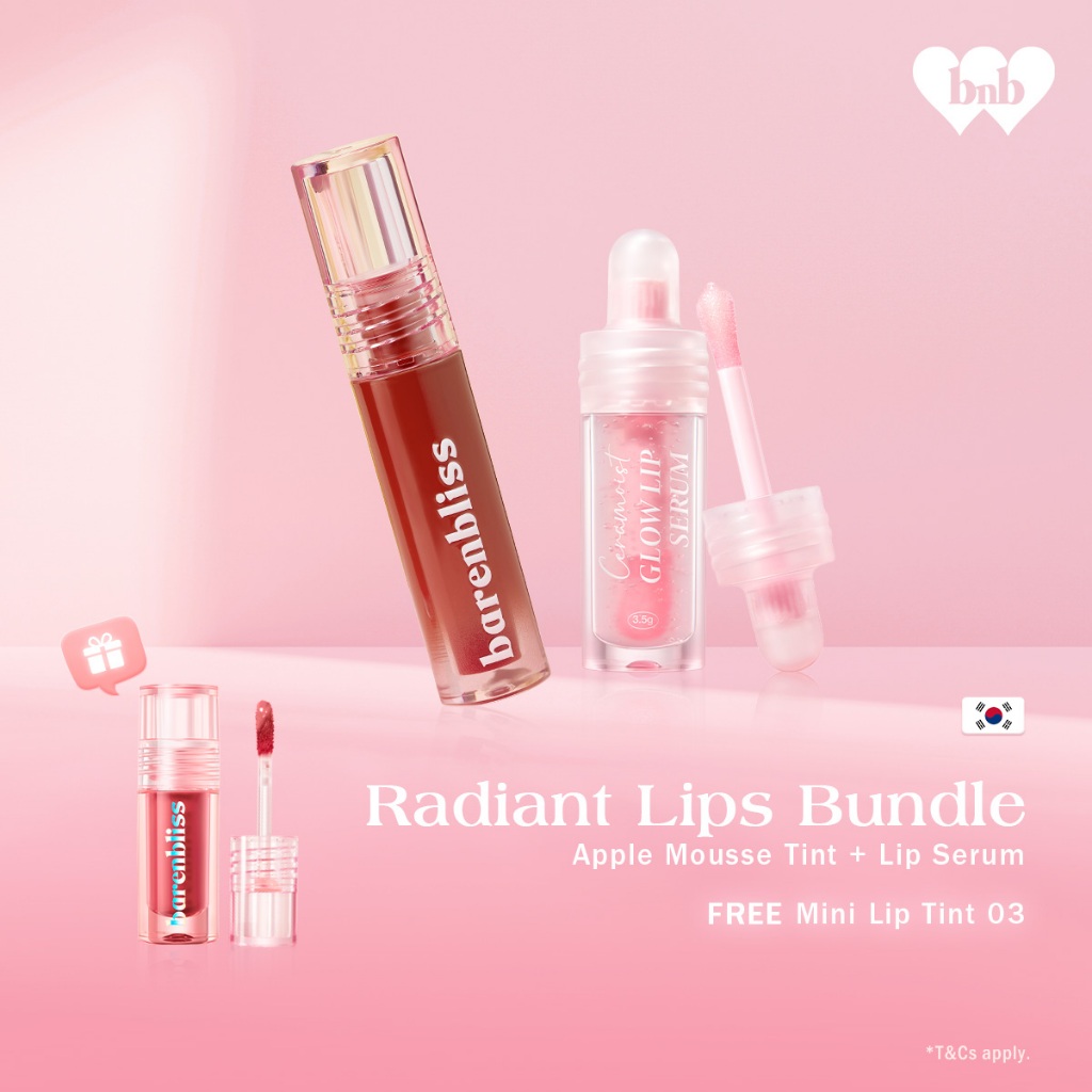 [BUNDLE] BNB barenbliss Radiant Lips Bundle - Apple Mousse Tint + Lip ...