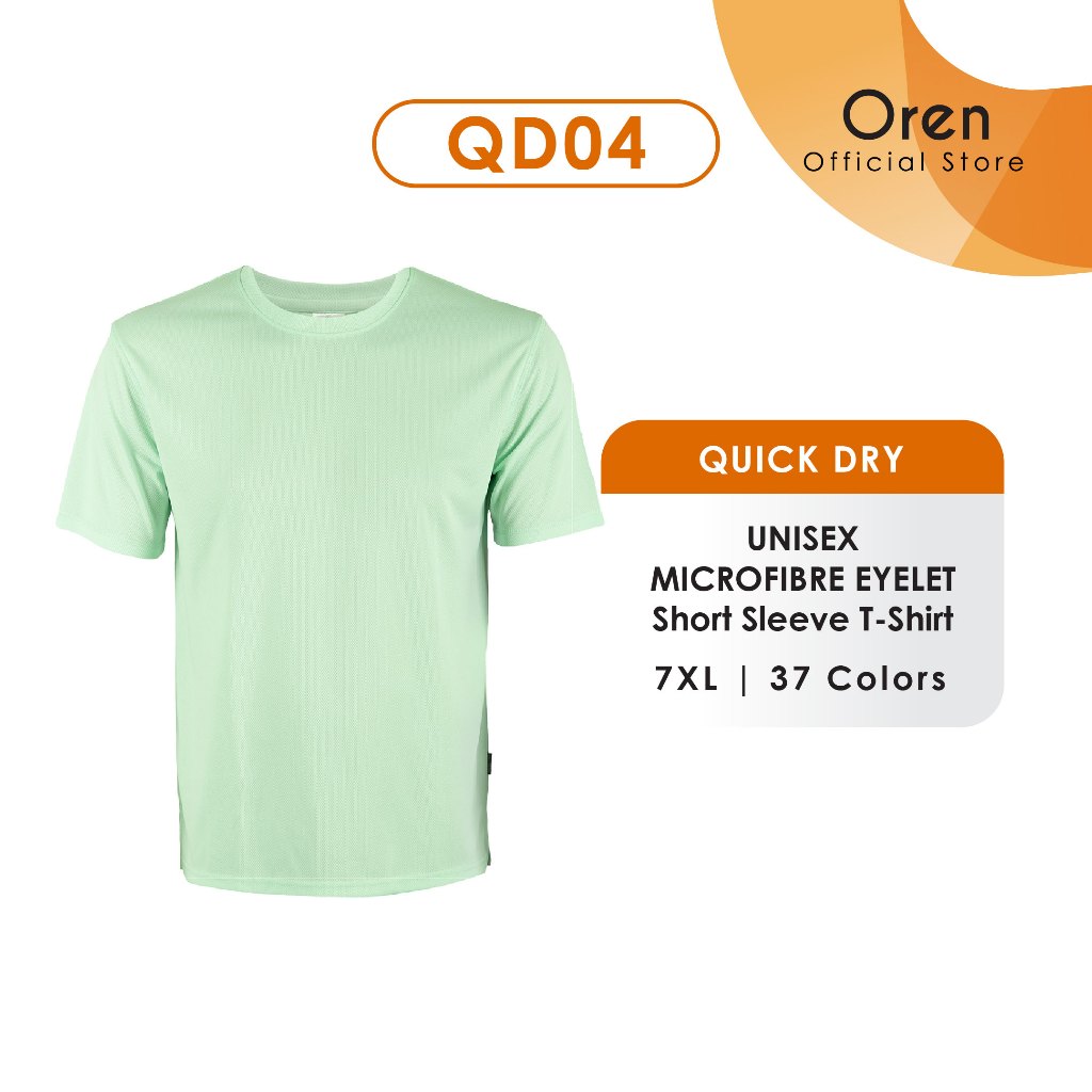 Oren Sport QD Quick Dry Plain T-Shirt - Size 7XL QD04 | Shopee Malaysia