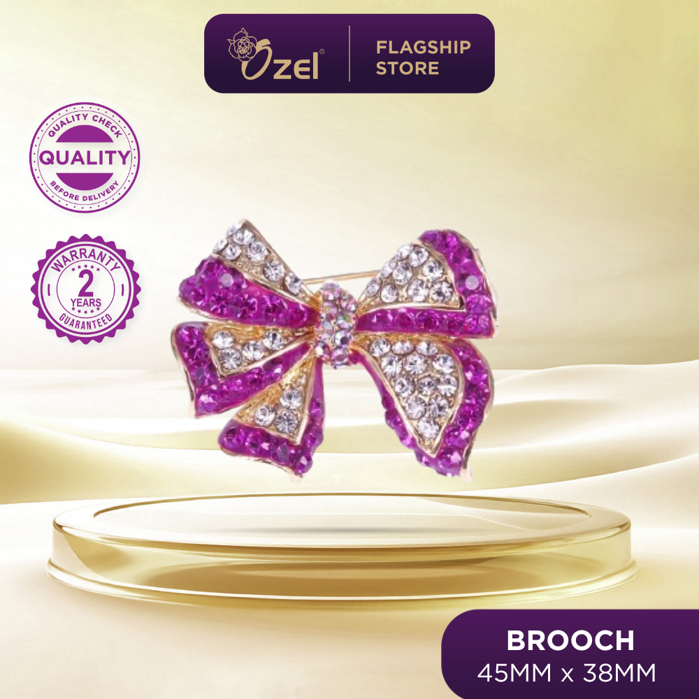 Ozel Cute Ribbon Bow Brooch B275 Kerongsang dan Pin Tudung Hijab Baju ...