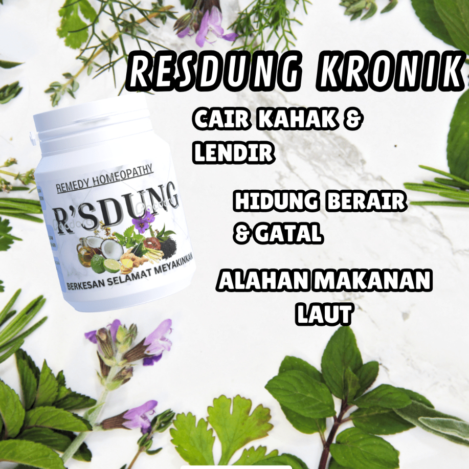 Ubat Resdung Homeopathy/Bersin/Sensitive/GATAL HIDUNG/Cengkih/Aroma ...