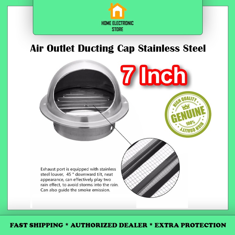 Air Outlet 7" Stainless Steel Ducting Cap Cooker Hood End Cap 7 Inch | Shopee Malaysia