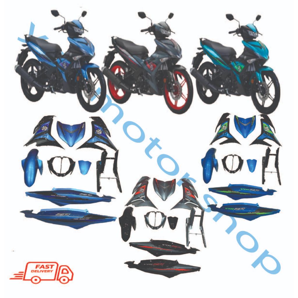 YAMAHA Y15 Y15ZR V2 NEW DESIGN COLOUR 2024 LIMITED EDITION COVER SET STICKER TANAM STRIPE SIAP ...