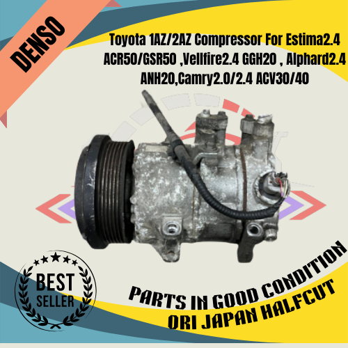 Toyota 1AZ/2AZ Compressor For Estima2.4 ACR50/GSR50 ,Vellfire2.4 GGH20 ...