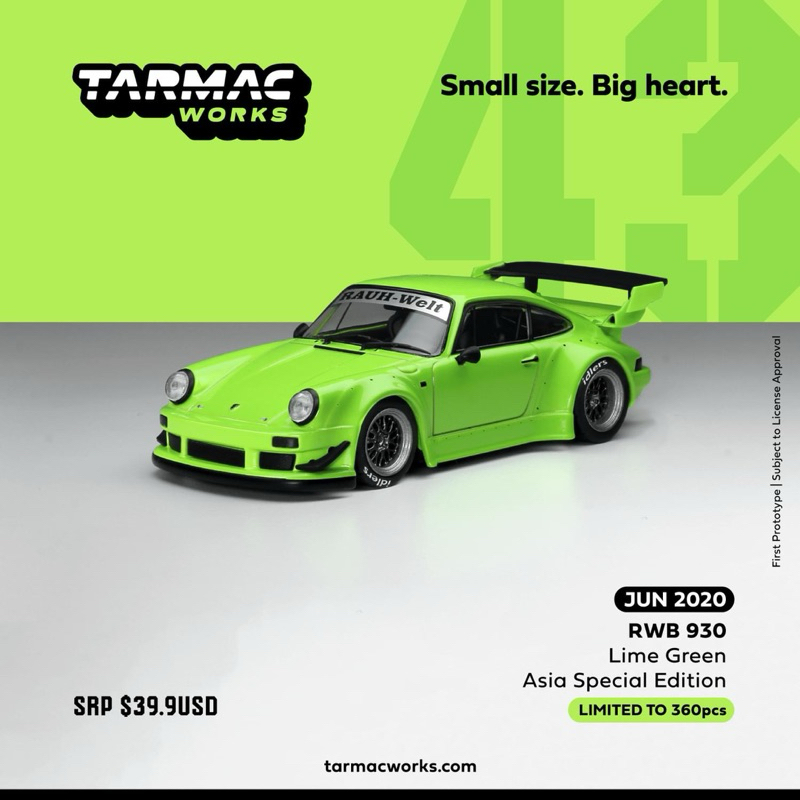 TARMAC WORKS 1/43 RWB 930 LIME GREEN | Shopee Malaysia