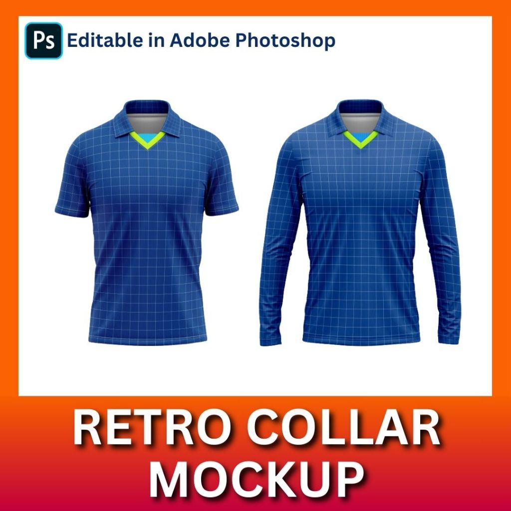 Mockup Retro Collar Jersey Shortsleeve & Retro Longsleeve - Shirt ...