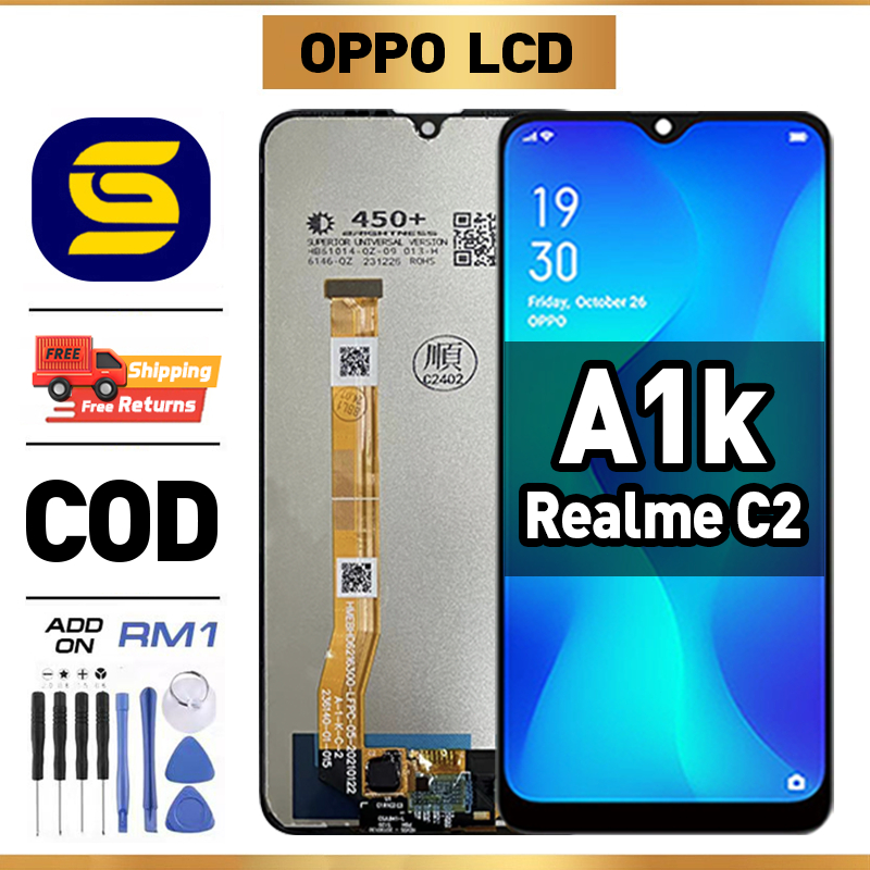 LCD OPPO A1k/ REALME C2 Compatible For Glass Original Touch Screen ...