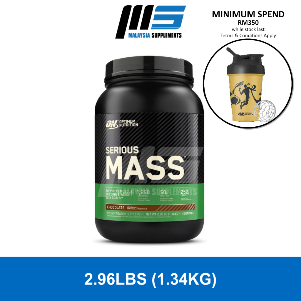 Optimum Nutrition Serious Mass 3lbs - ON Weight & Mass Gain, Muscle ...