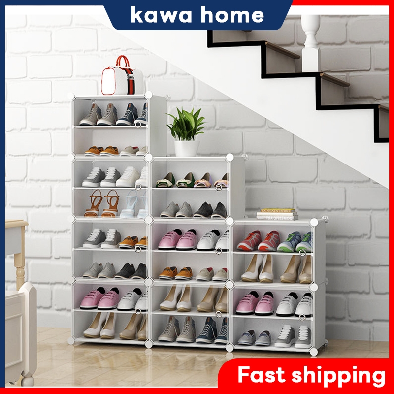 Rak Kasut Bertutup Shoe Rack Shoes Rack With Door Plastic Magic Cube ...