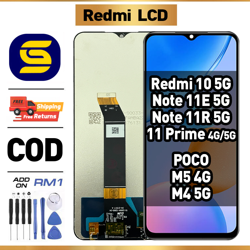 LCD Redmi 10 5G/ Note 11E 5G/ 11 Prime 4G 5G/ POCO M4 5G/ M5 4G Compatible For Glass Original ...