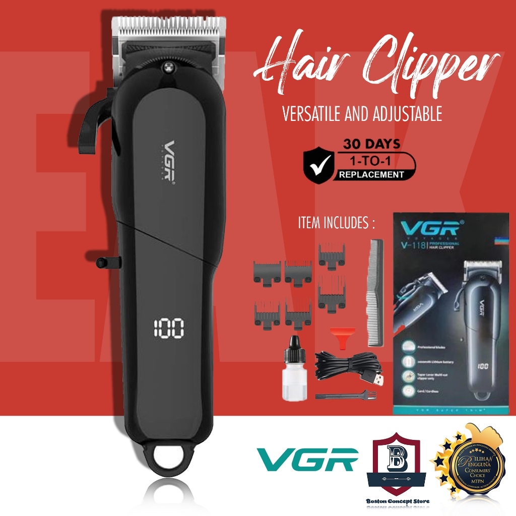 VGR V-118 Professional Hair Clipper Mens Electric Hair Trimmer ...