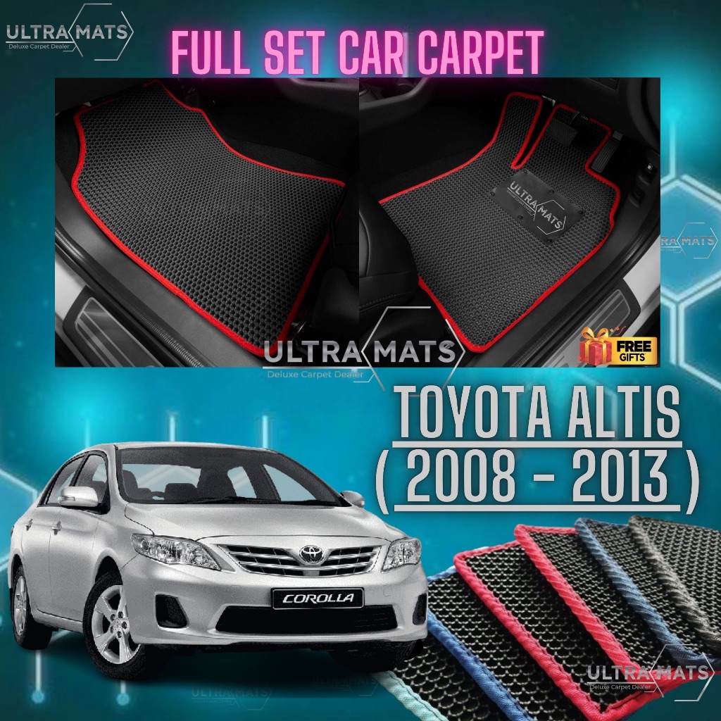 TOYOTA ALTIS ( 2008 - 2013 )CAR MAT CARMAT CAR FLOOR MAT KARPET KERETA ...